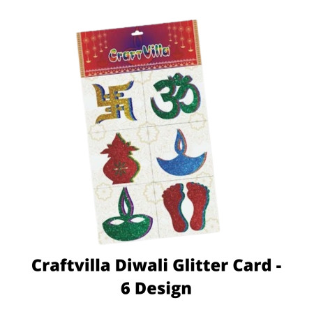 Buy Craftvilla Diwali Glitter Card - 6 Design at lowest wholesale price ...